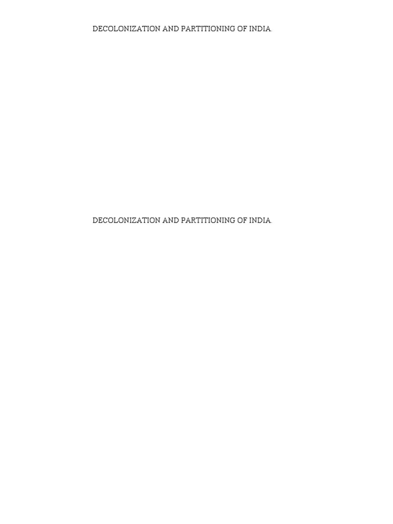 20160618150801decolonization India | PDF | British Raj | Partition Of India