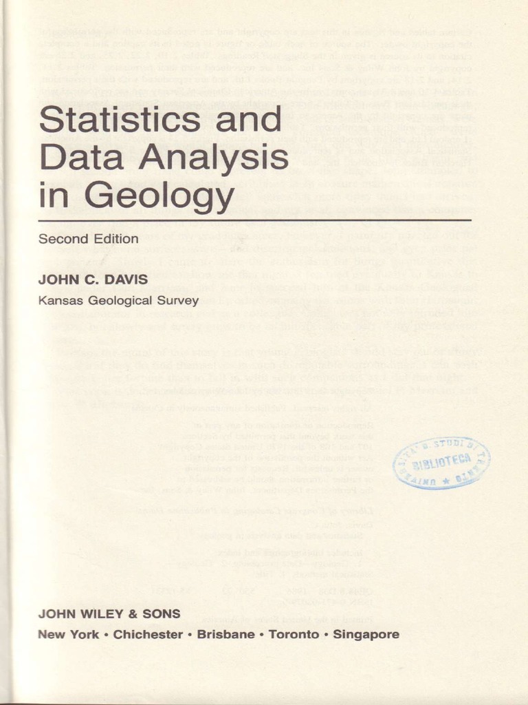 Statistics and Data Analysis in Geology | PDF | Computers