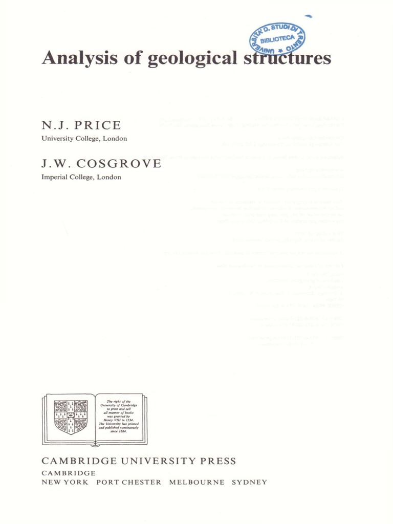 Analysis of Geological Structures | PDF | Fault (Geology) | Structural ...