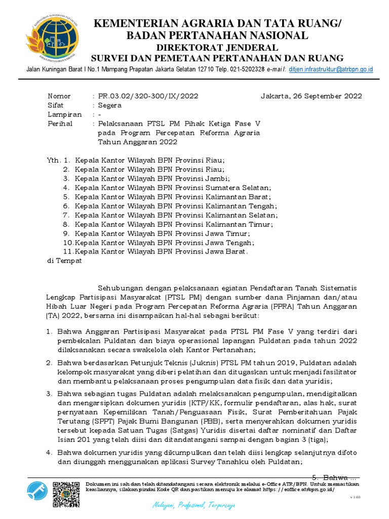 Se PTSL PM | PDF | Pengelolaan Keuangan & Uang