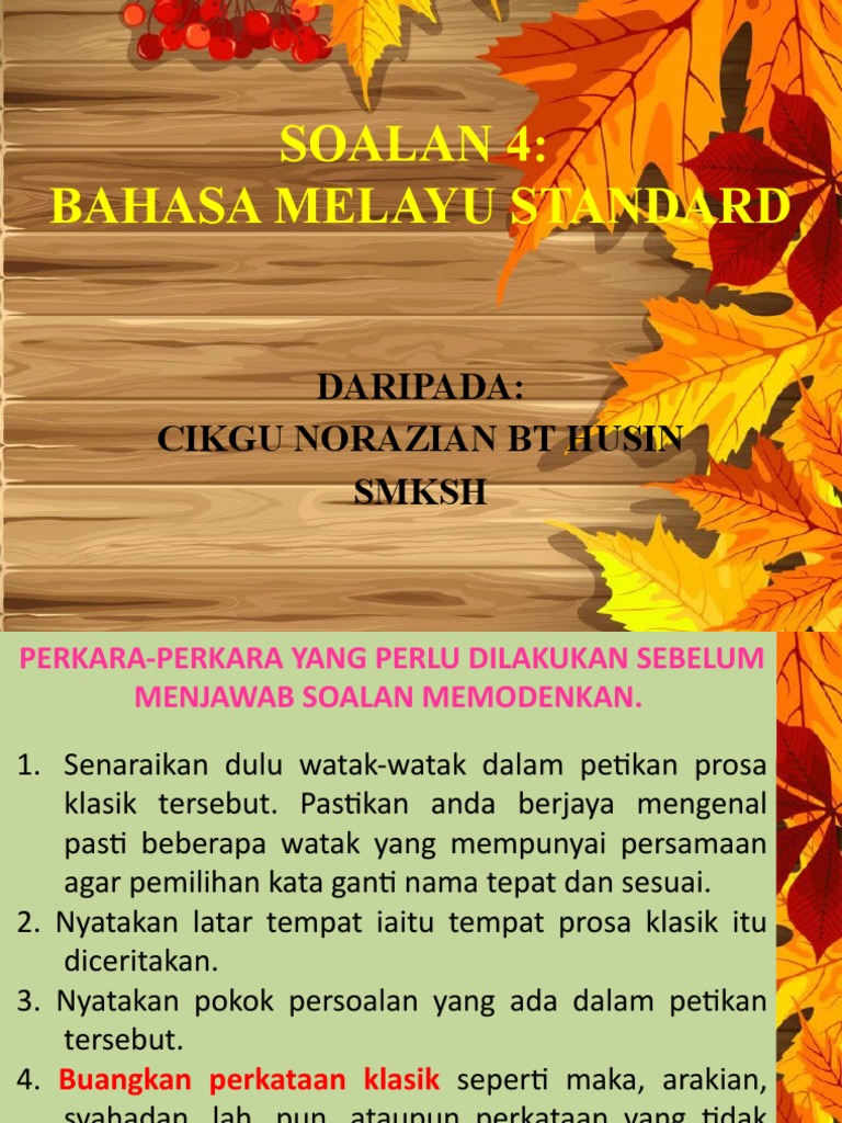 Nota Bahasa Melayu Standard 2023 Pdf