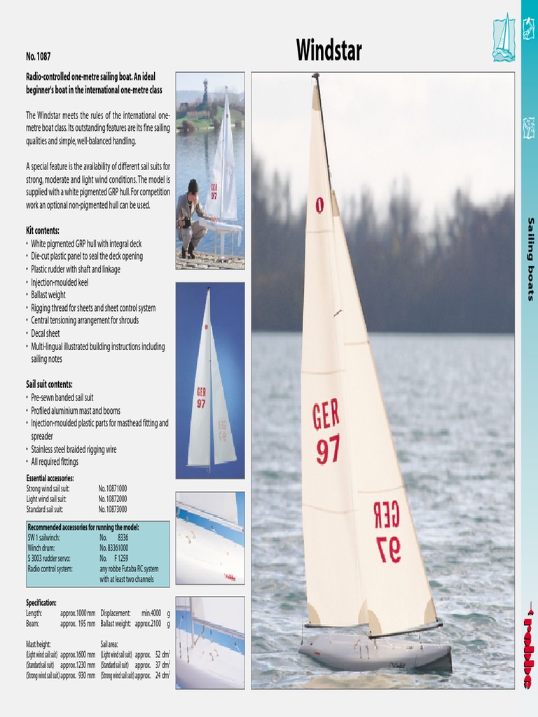 Windstar: Radio-Controlled One-Metre Sailing Boat. An Ideal Beginner's ...