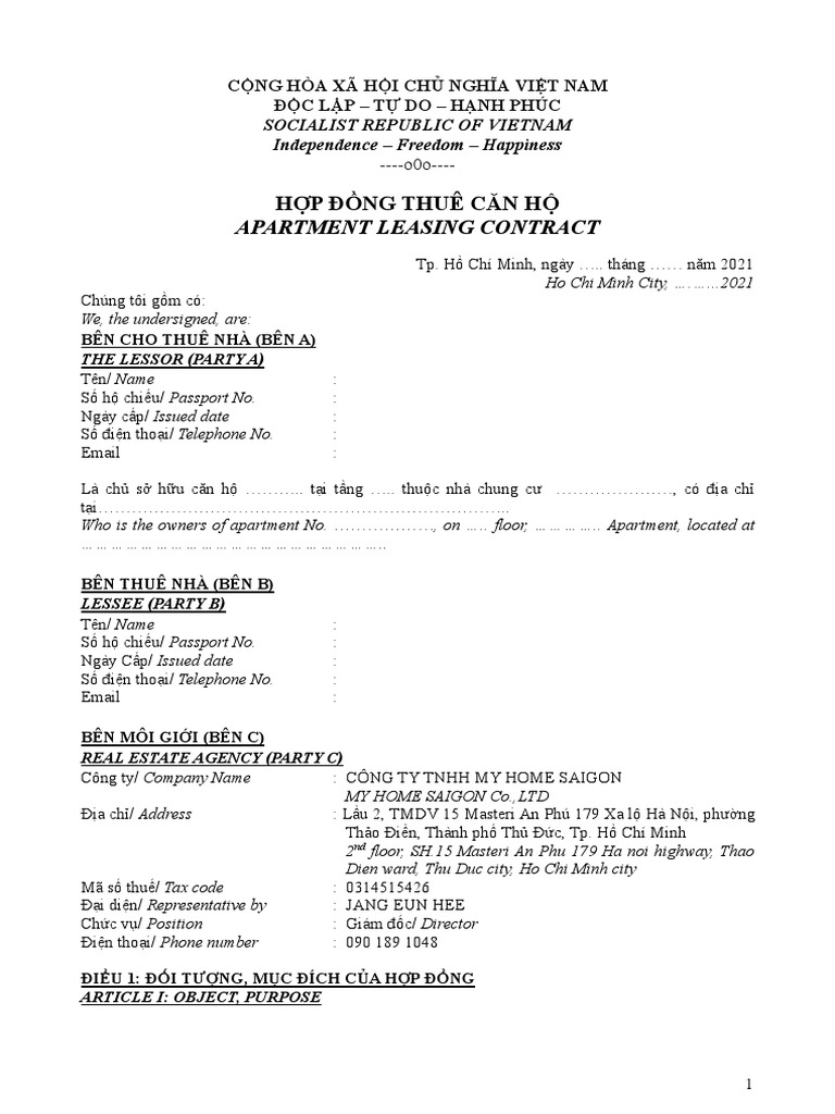Leasing Contract - My Home From | PDF