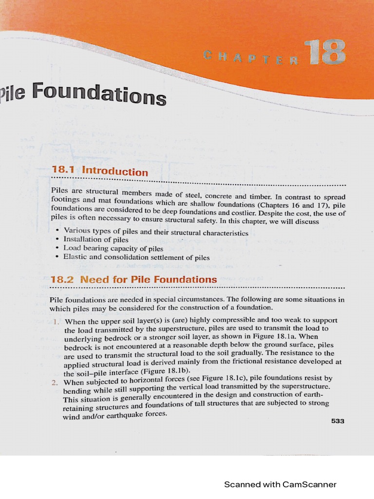 CH 18 - Pile Foundations | PDF