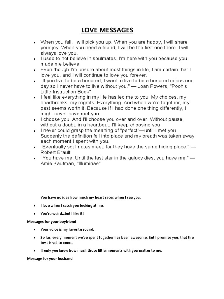 Love Messages | PDF