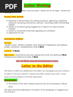 Formal Letter Writing- Grade 8- Sample Letters | PDF