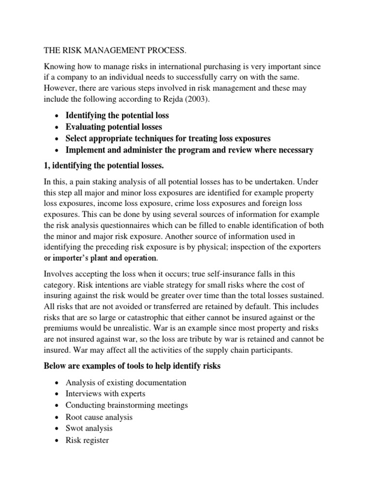 Risk Management and Solutions | PDF | Risk Management | Risk