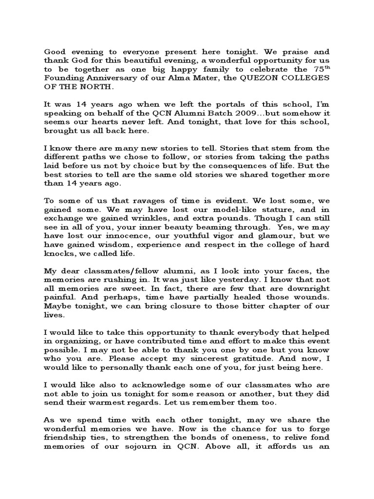 Alumni Message | PDF