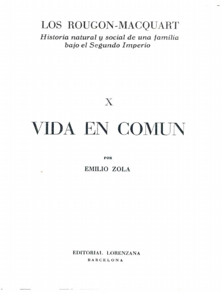 Zola - Vida en Común | PDF
