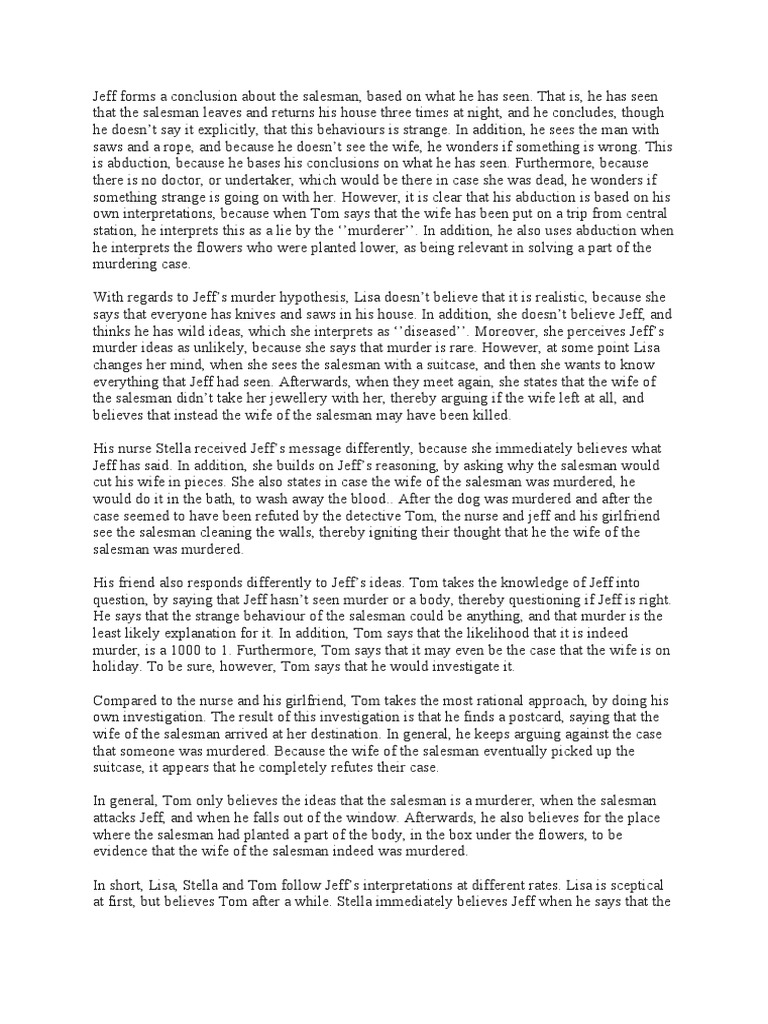 Abduction Assignment | PDF | Thought | Reason