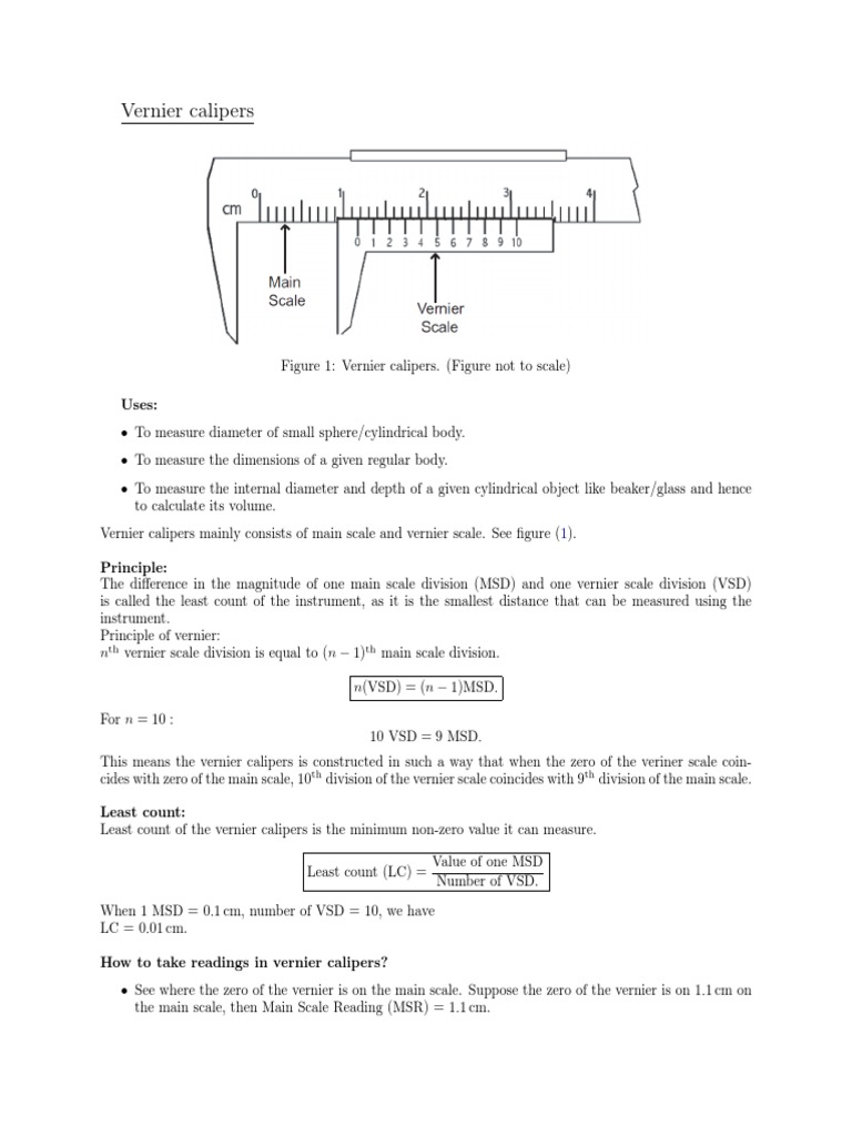 Vernier Calipers | PDF | Metrology