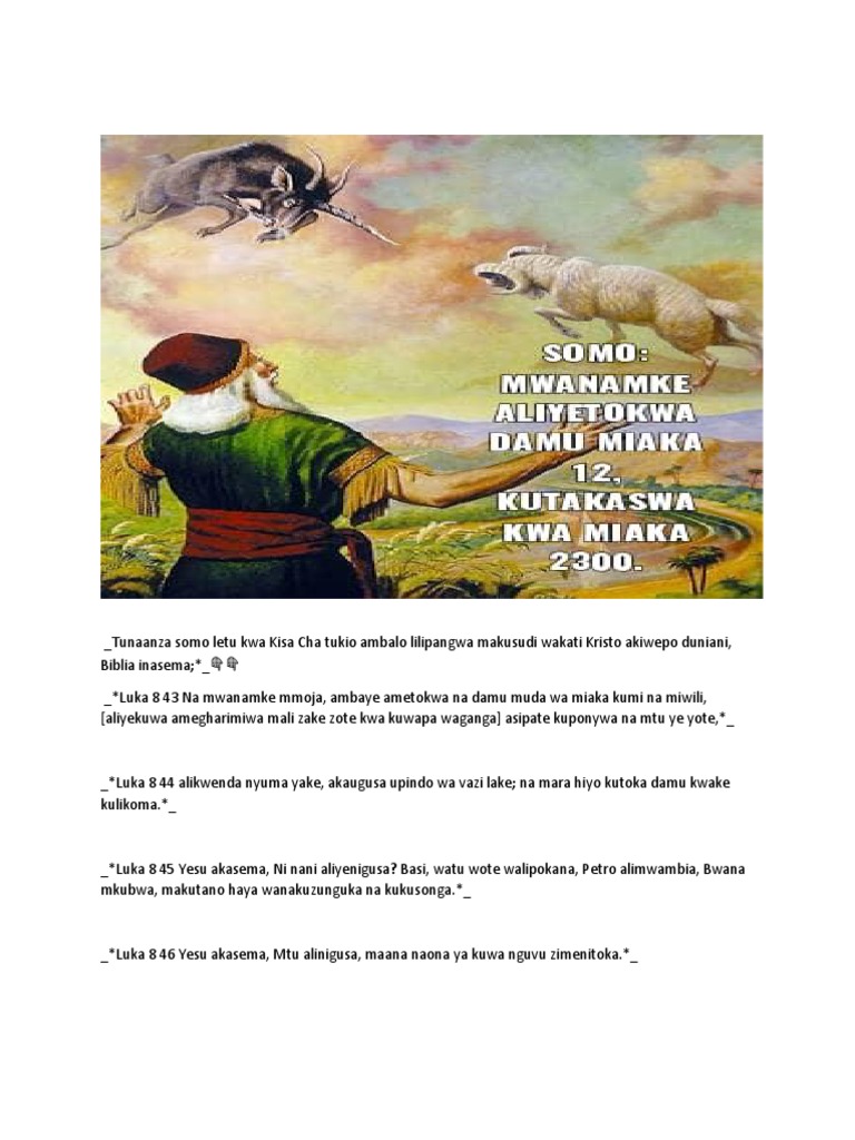 Mwanamke Aliyetokwa Damu Miaka 12 & Kutakaswa Kwa Miaka 2300 | PDF