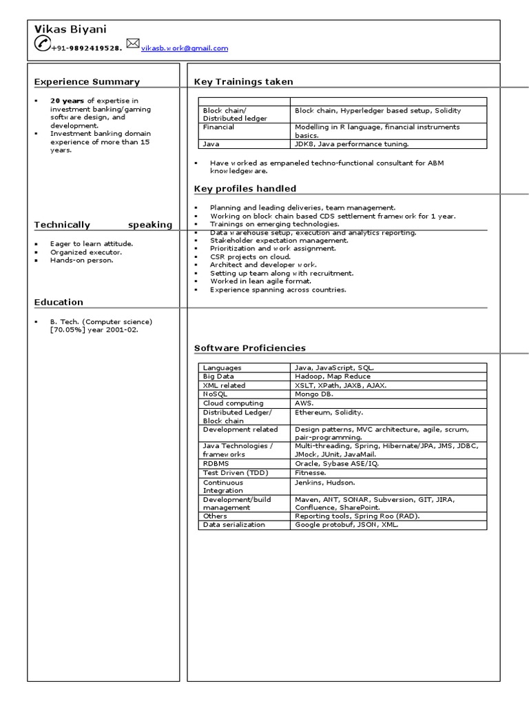 Vikas Biyani - Trainer | PDF | Computing | Computer Data