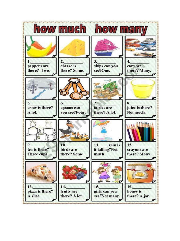 How Much How Many | PDF