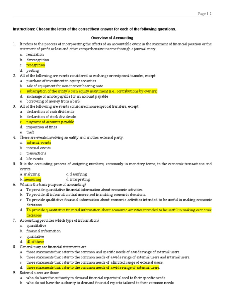Quiz 1-Cfas | PDF | Financial Statement | Accounting