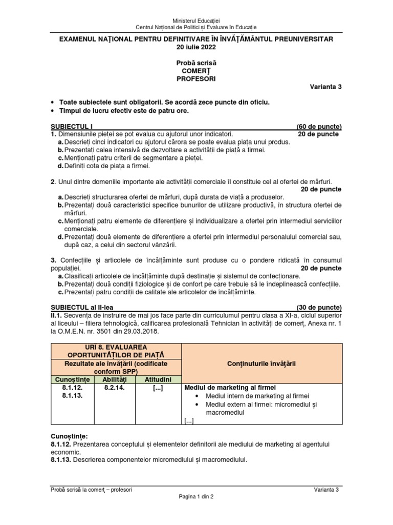 Def 013 Comert P 2022 Var 03 LRO | PDF