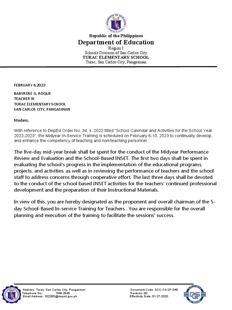 Designation Letter | PDF | Government