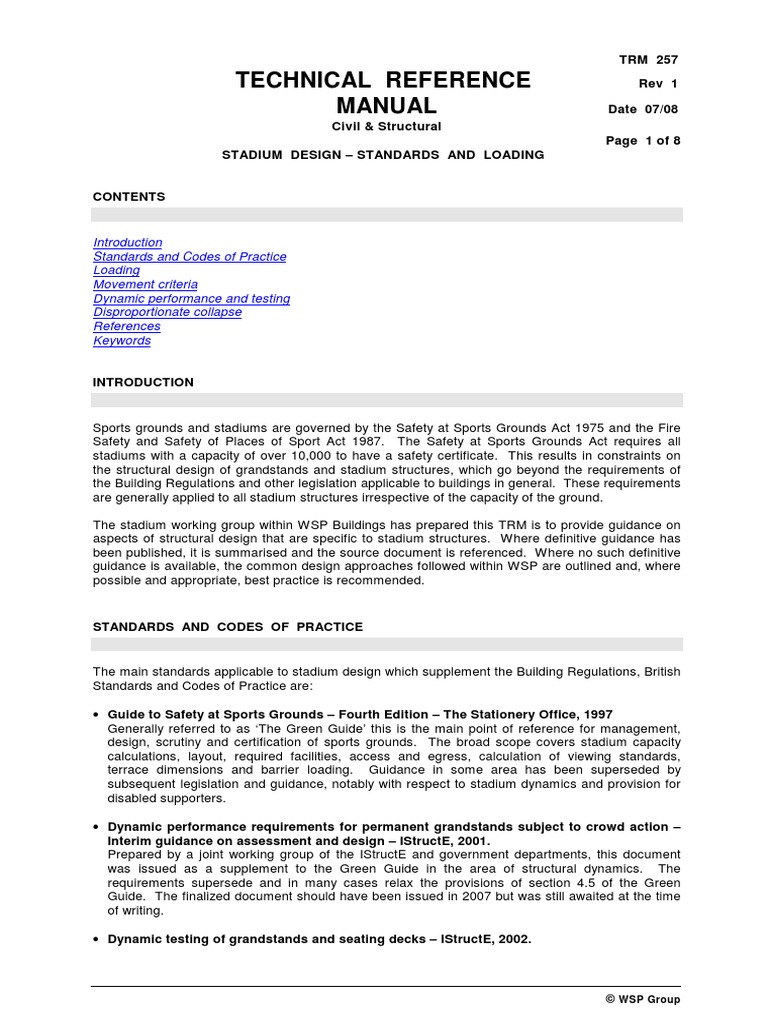 Stadium Design Standards and Loads | PDF | Wind Tunnel | Beam (Structure)