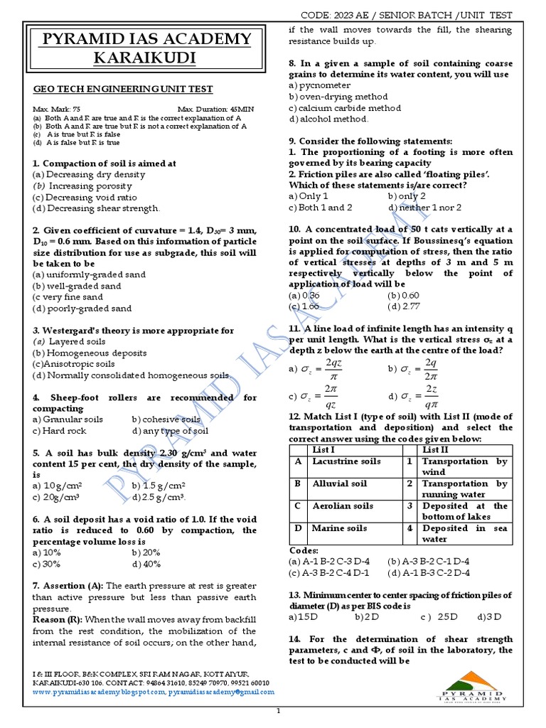 Senior Batch Geo Tech 4.7.2023 Q | PDF | Applied And Interdisciplinary Physics | Physical Sciences