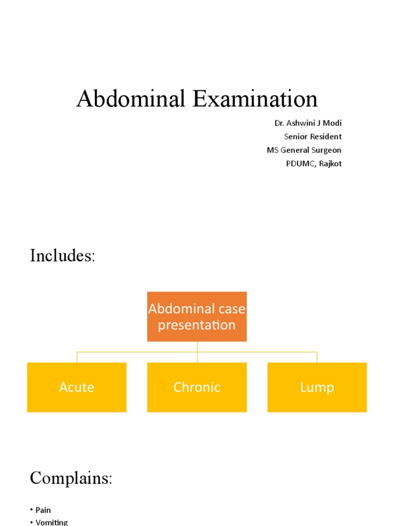 Abdominal Examination Guide | PDF | Abdomen | Peritoneum