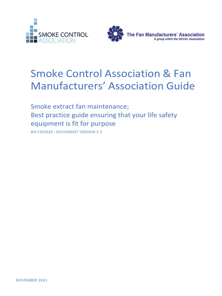 FSH25 Smoke Extract Fan Maintenance Best Practice Guide v5 5 26th Nov21 ...