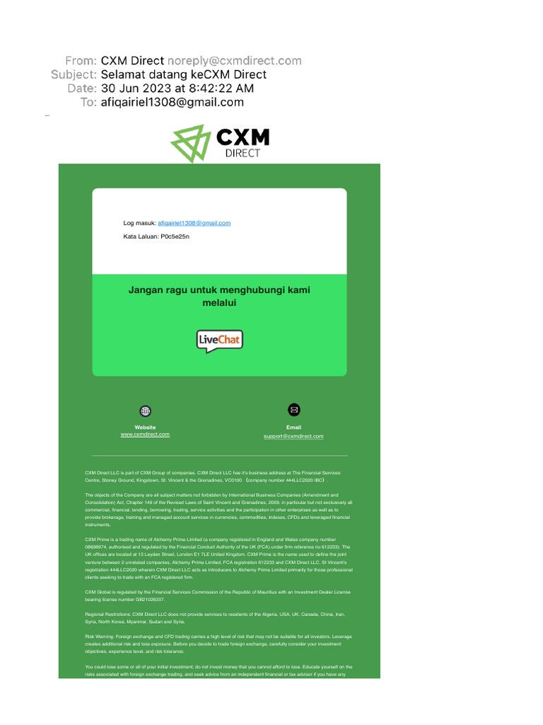 Selamat Datang keCXM Direct | PDF | Contract For Difference | Economies