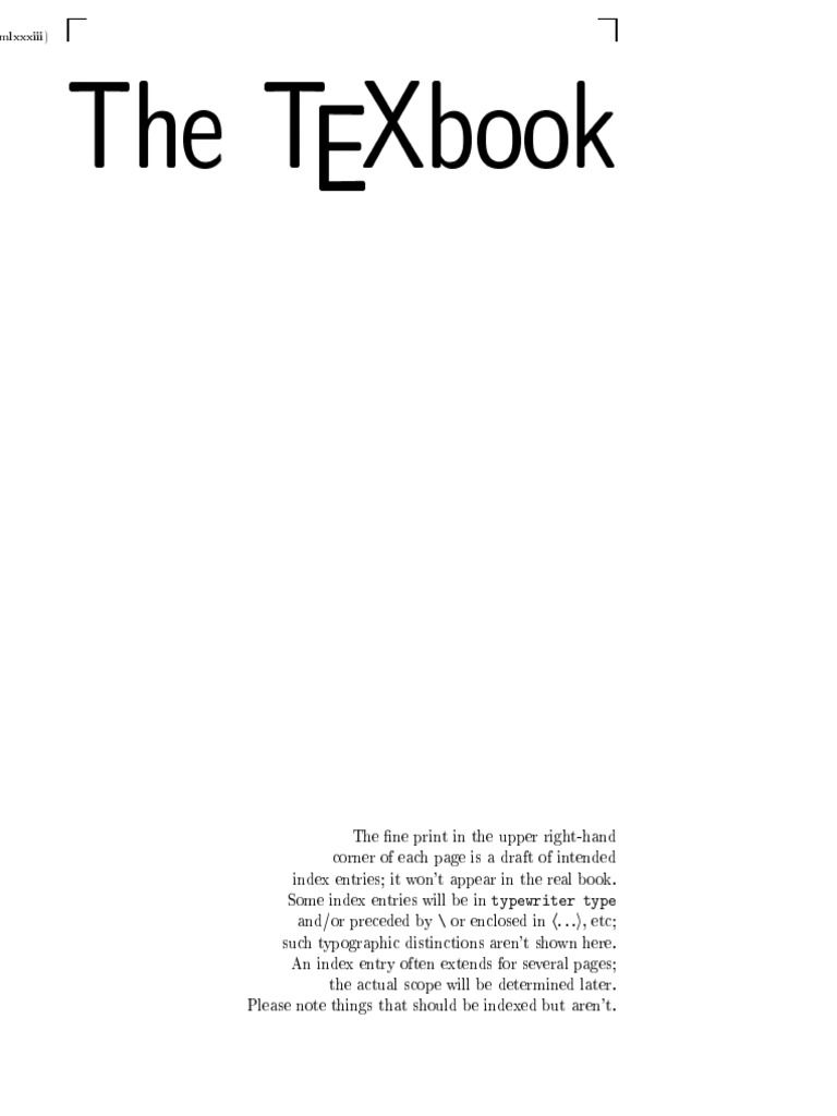 The TeXbook (1991) - (Addison-Wesley) - Donald Knuth | PDF