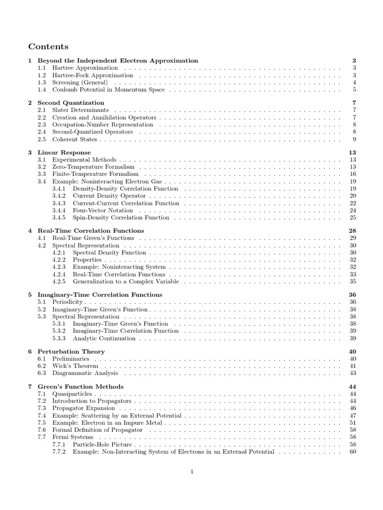 Many-Body Theory | PDF | Hartree–Fock Method | Wave Function