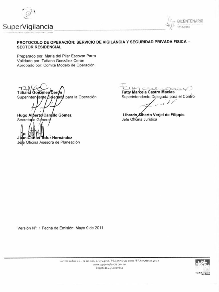 Protocolo SVSP Sector Residencial | PDF | Vigilancia | Policía