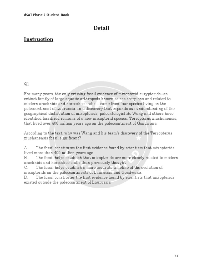 dSAT Phase 2 SB - Week 1 - Detail | PDF | Social Science