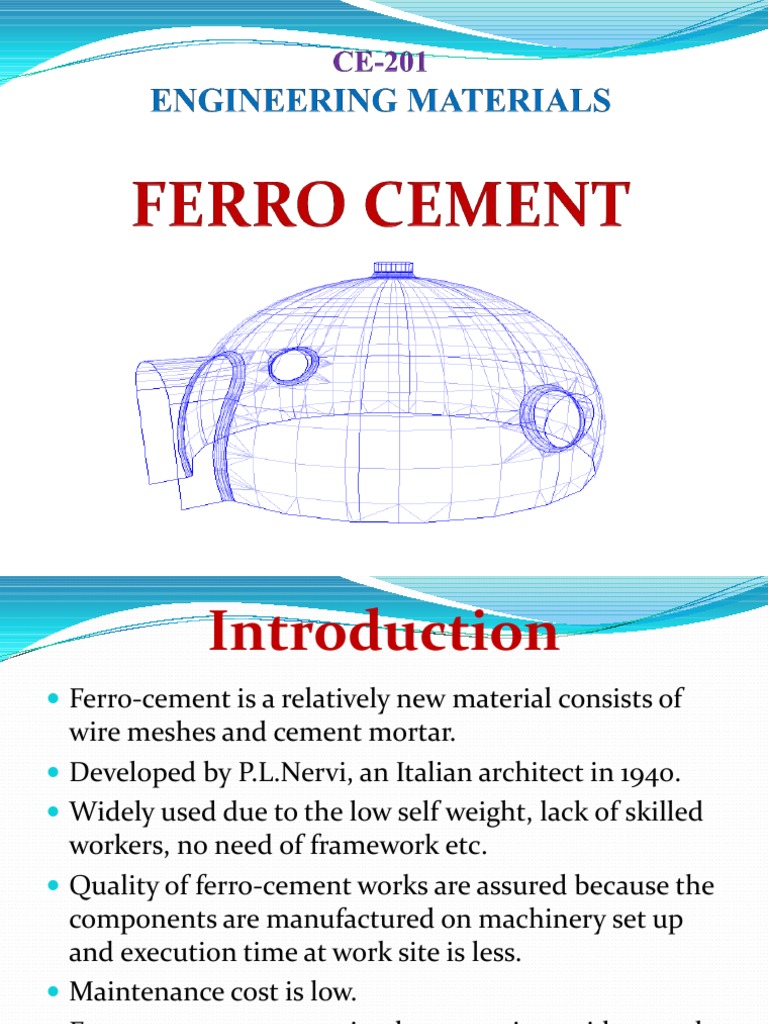 Ferro Cement | PDF | Concrete | Materials