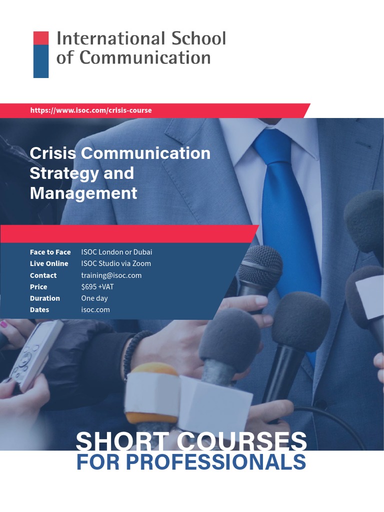 Crisis Communication Training Course | PDF | Communication | Risk