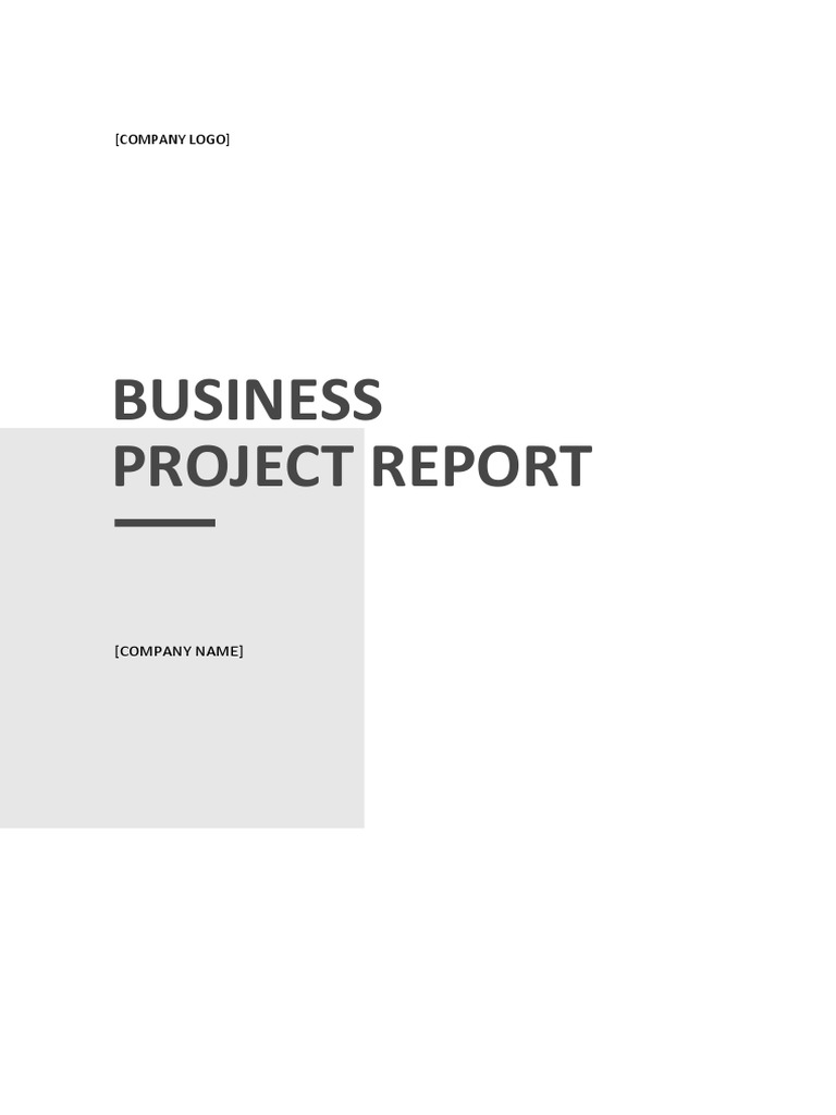 Business Project Report Template | PDF | Balance Sheet | Business