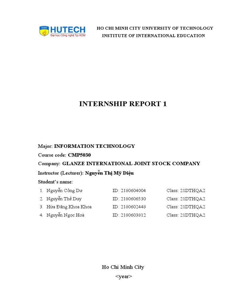 Internship Report | PDF