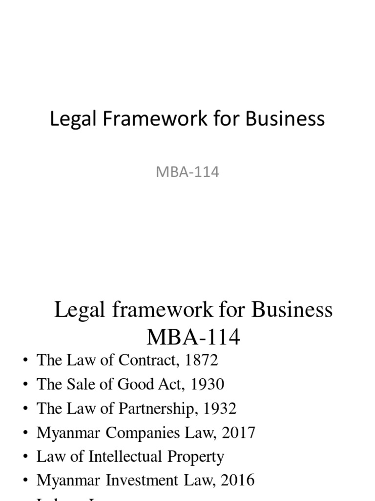 Legal Frame Work MBA | PDF | Guarantee | Indemnity