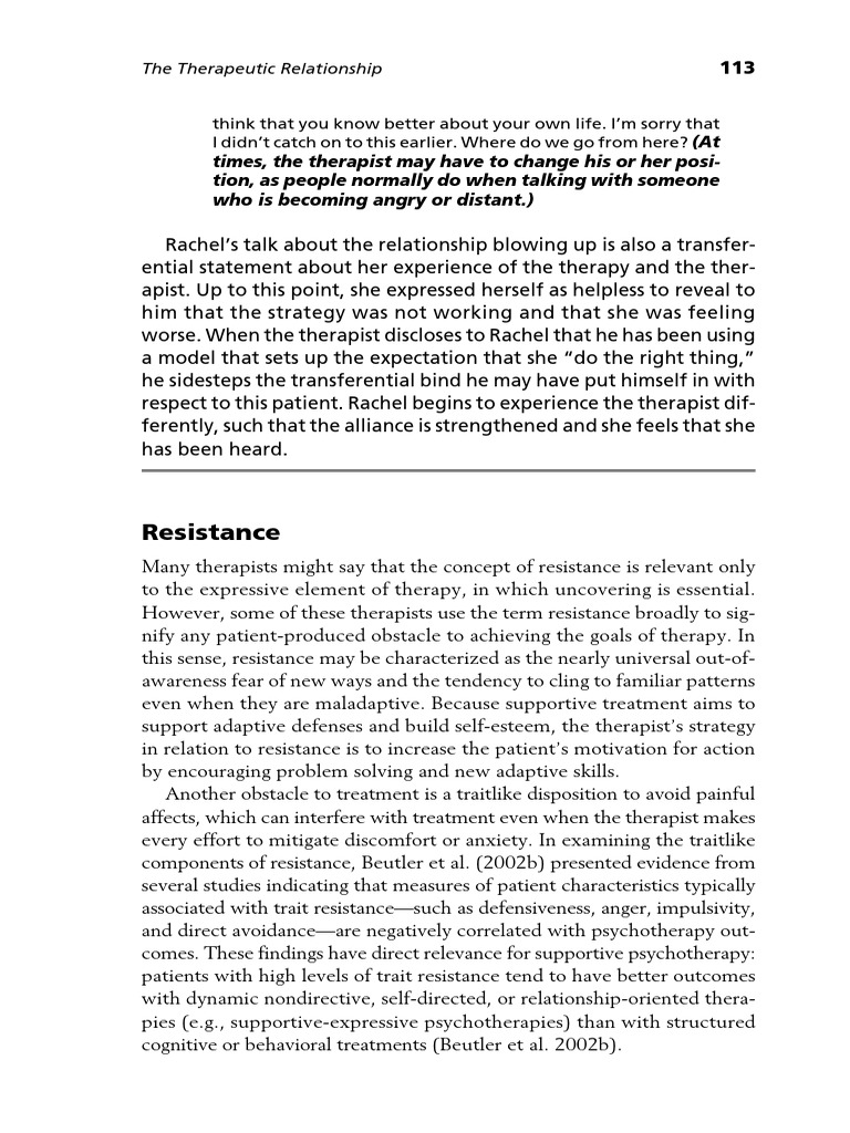 Supportive Psychotherapy Techniques | PDF | Psychotherapy | Therapy
