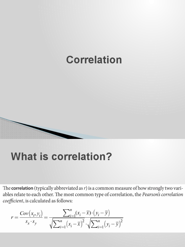 Correlations | PDF