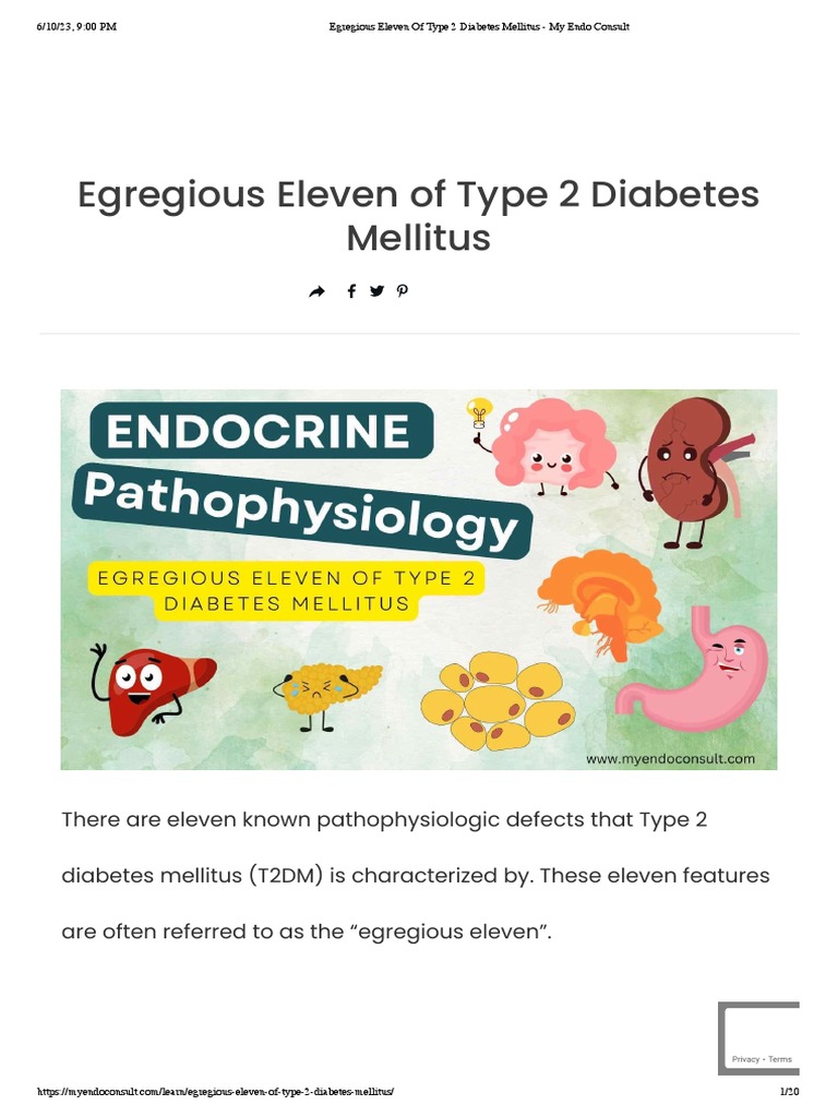 Egregious Eleven of Type 2 Diabetes Mellitus - My Endo Consult | PDF ...