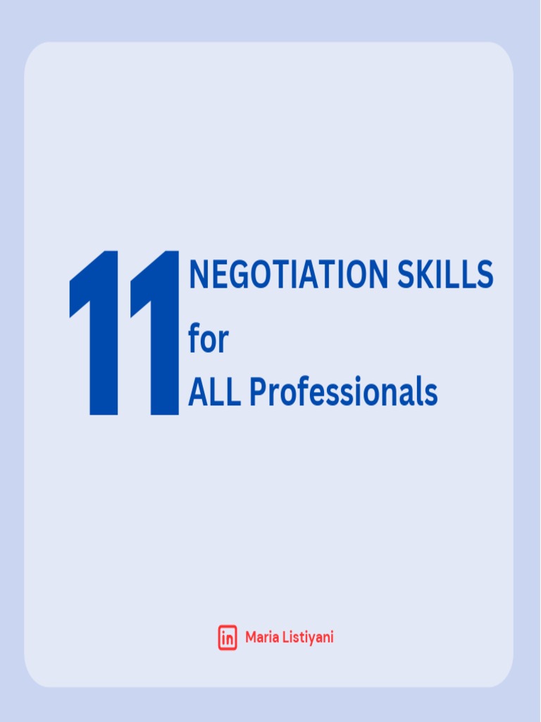 Negotiation Skills | PDF