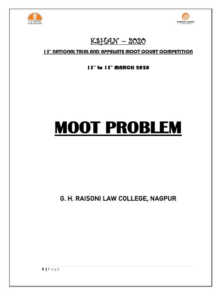 Moot Problem Kshan 2020 2 | PDF | Prosecutor | Abdomen