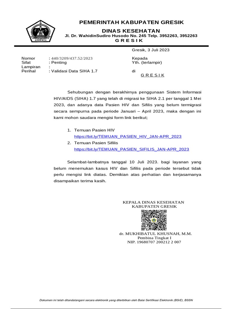 3209 G-Form Validasi Data SIHA 1.7 | PDF
