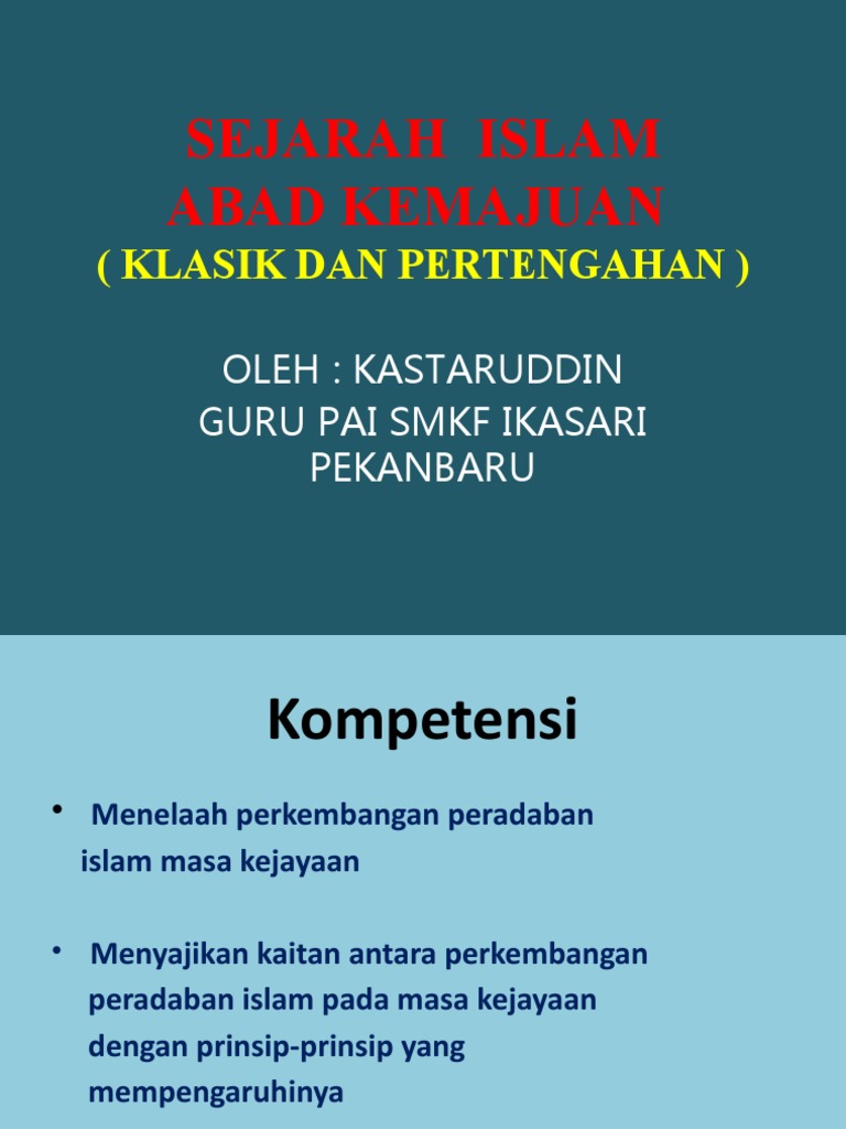 Sejarah Islam Abad Kemajuan | PDF