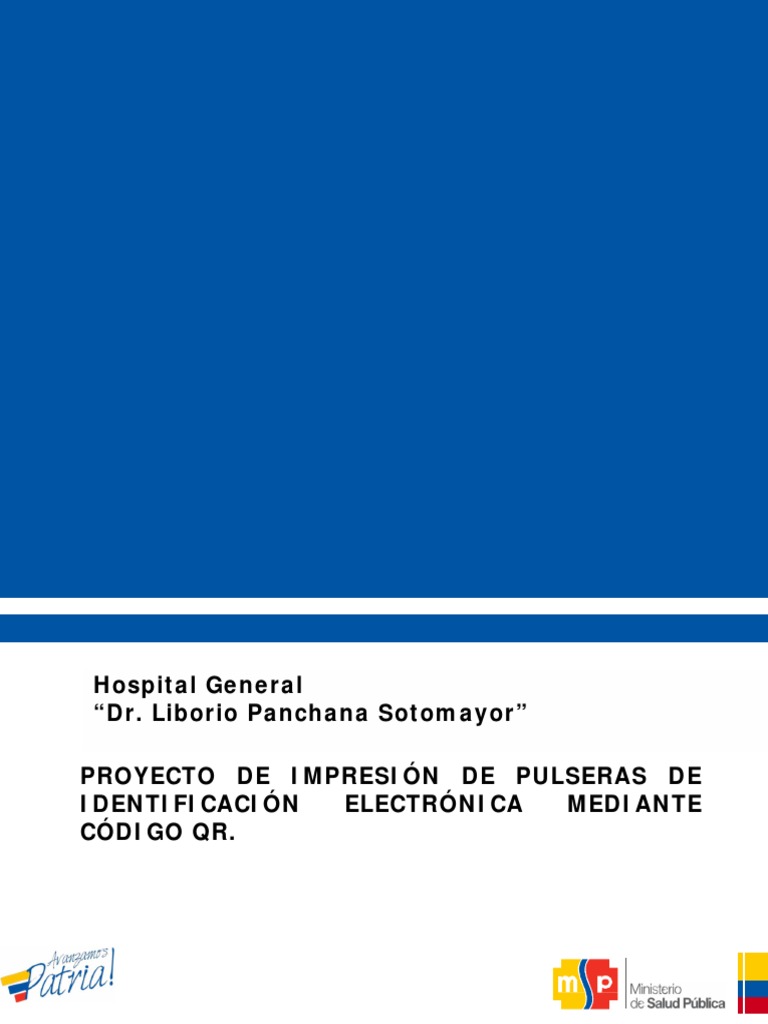 Pulseras QR para Identificación en Hospitales | PDF | Código QR | Hospital
