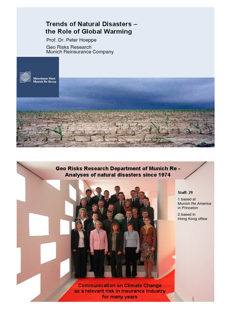Trend of Natural Disasters - The Role of Global Warning | PDF | Climate ...