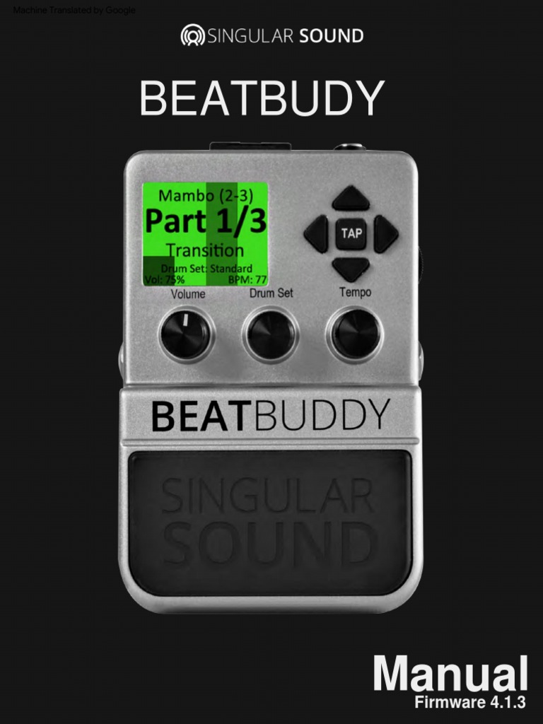 Manual BeatBuddy Português | PDF | Fonte de energia | Bateria (instrumento)