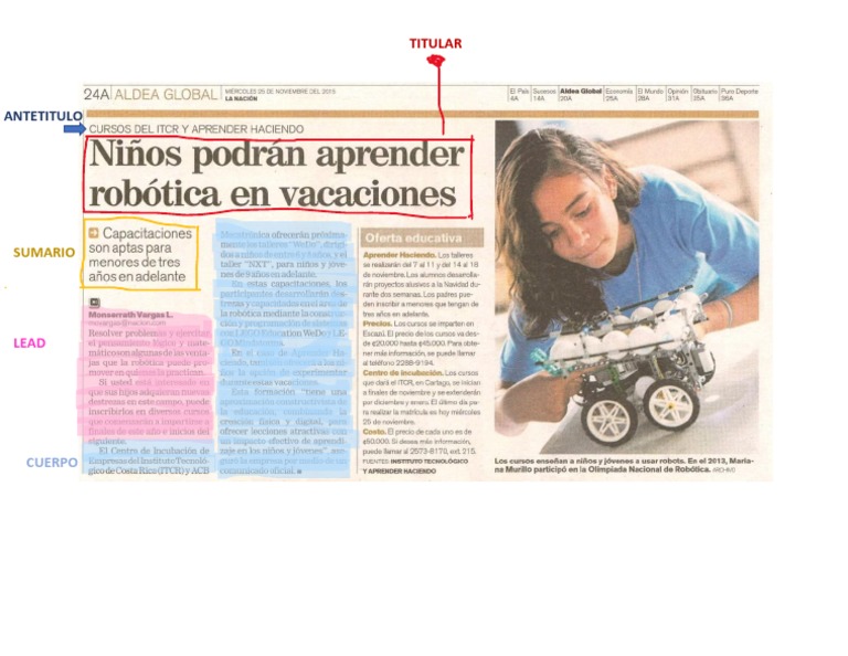 Partes de La Noticia | PDF