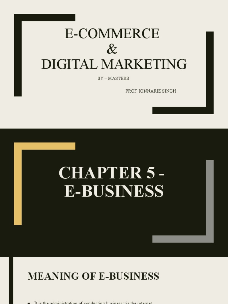 Sy-Masters - Ecommerce & Digital Marketing (Unit 2) | PDF | World Wide Web | Internet & Web