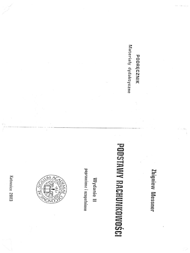 Z Messner Podstawy Rachunkowości Pdf