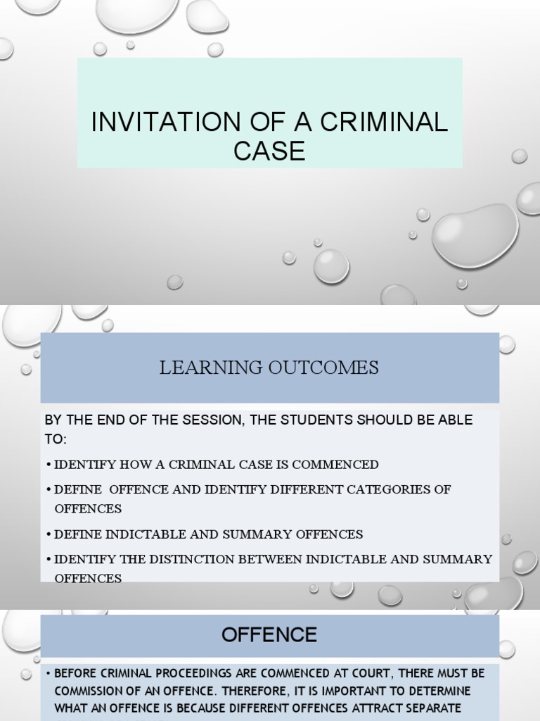 TOPIC 4 - INVITATION OF A CRIMINAL | PDF | Crimes | Crime & Violence