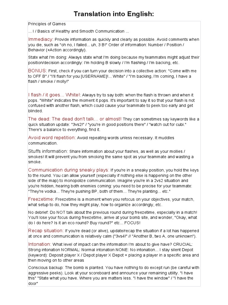 Effective Communication in Gaming | PDF | Psychological Concepts ...